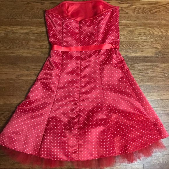 Gunne Sax | Dresses | Vintage Gunne Sax Cocktail Dress 9 Red Polka Dot ...